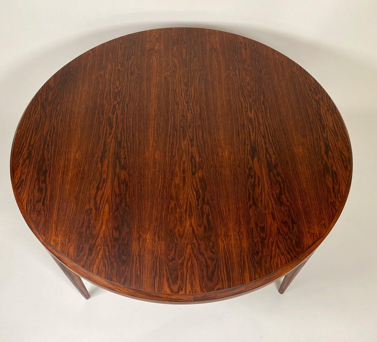 1960s Round Danish Rosewood Coffee Table For Sale at 1stDibs