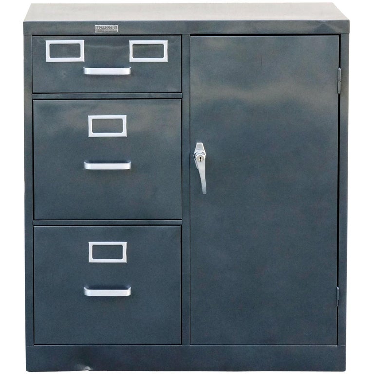 1960s Safe Cabinet by Borroughs, Refinished at 1stDibs