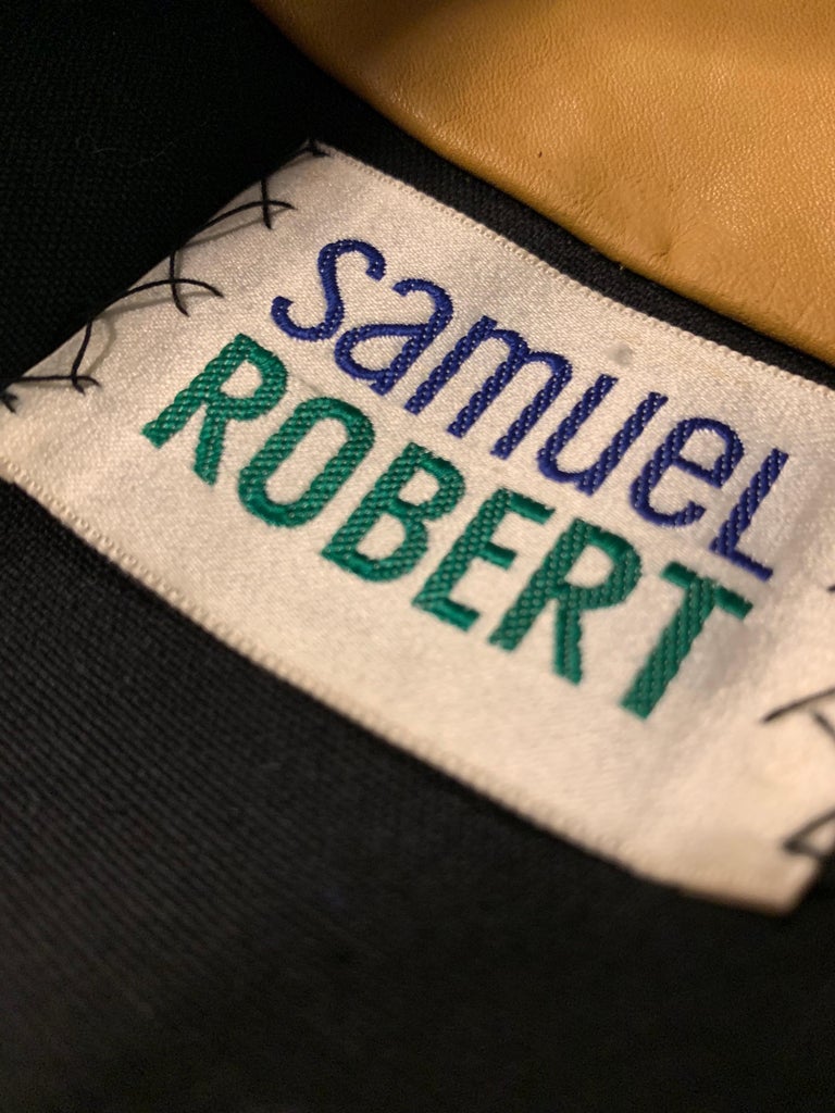 1960s Samuel Robert Leopard Stenciled Canvas Trench W/ Leather Collar ...