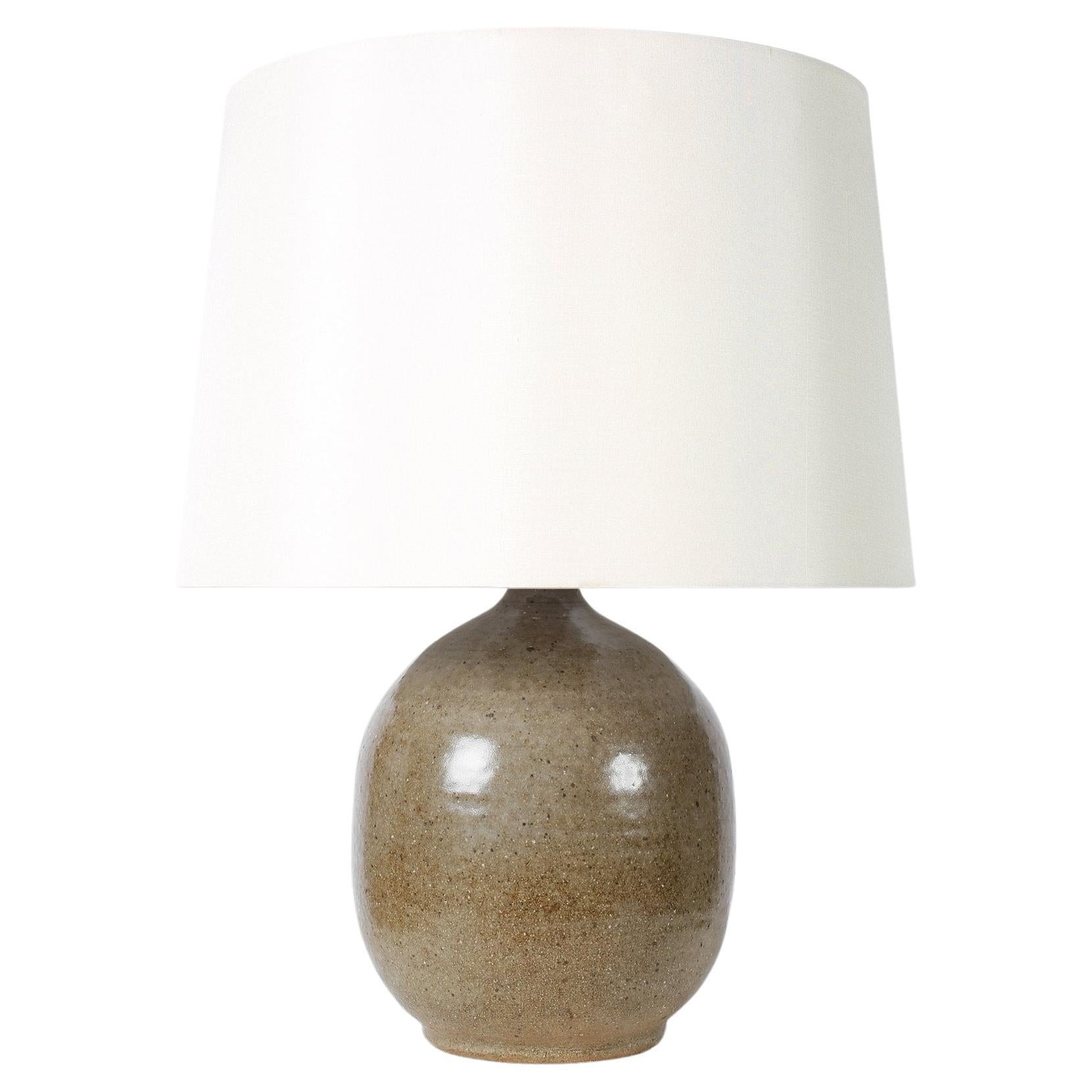 Midcentury Yellow Ceramic Table Lamp by Rörstrand For Sale at 1stDibs