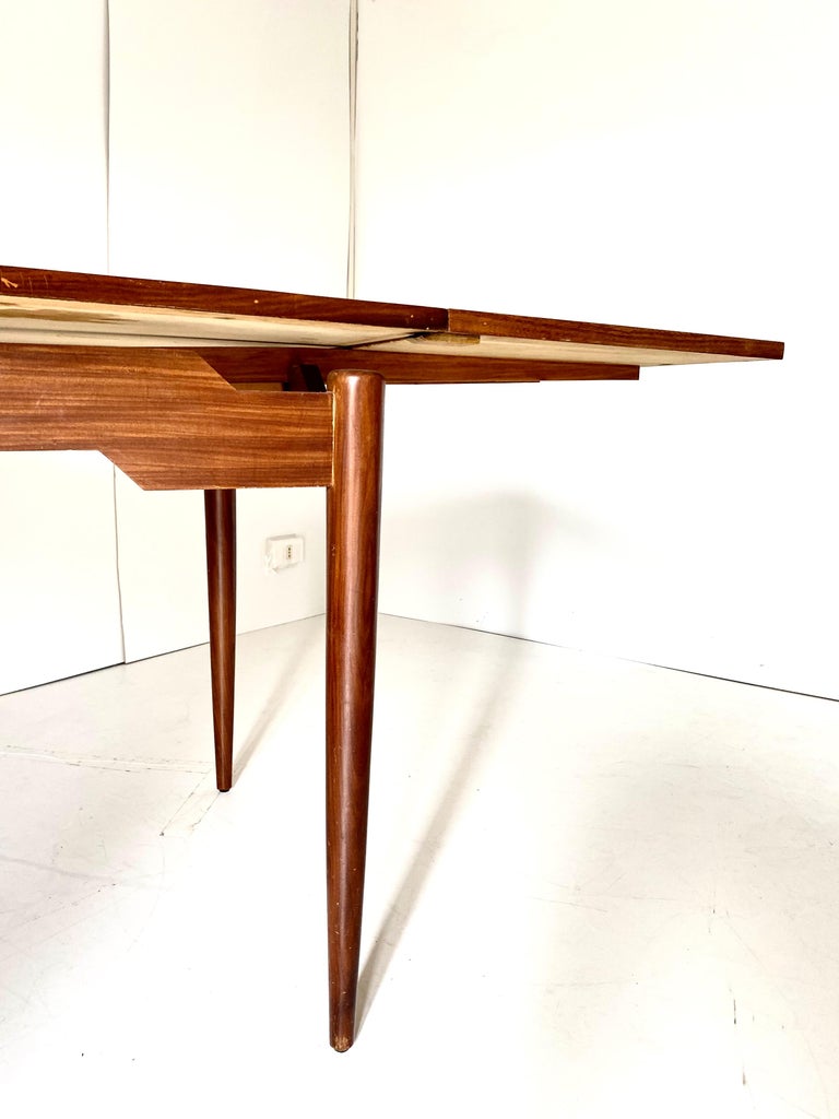 1960s Scandinavian Extendible Wood Table For Sale at 1stDibs