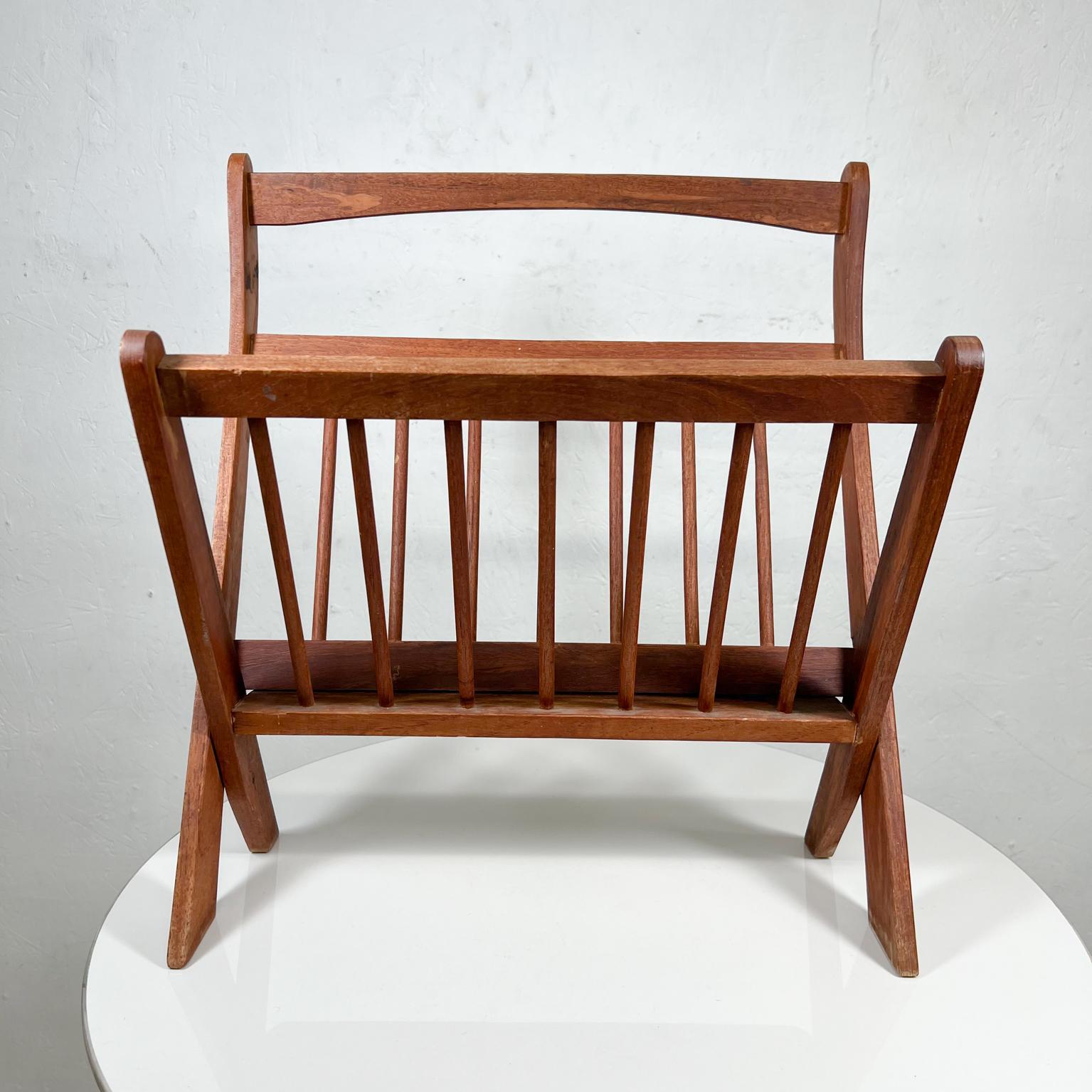 1960s Sculptural Solid Teak Wood Magazine Rack Modern Denmark For Sale ...