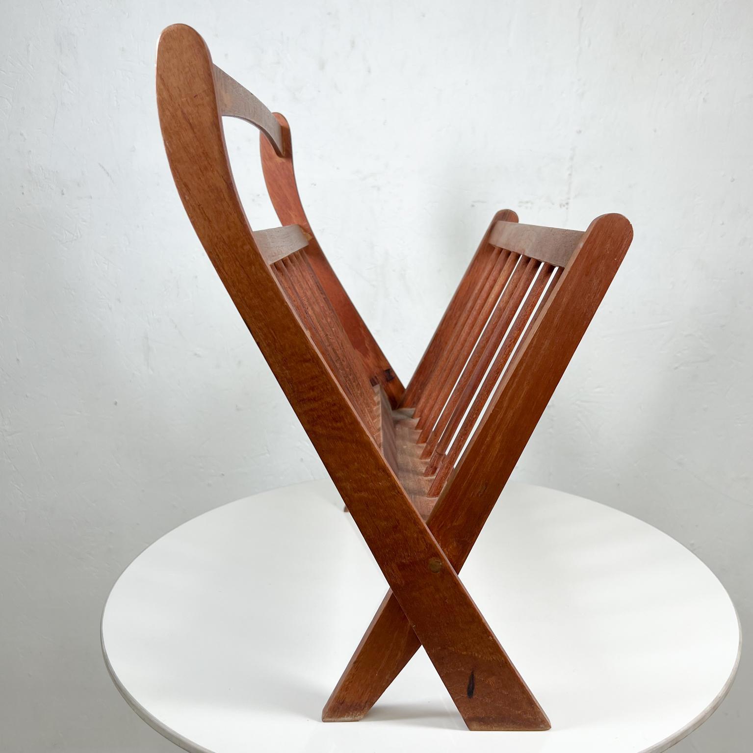 1960s Sculptural Solid Teak Wood Magazine Rack Modern Denmark For Sale ...