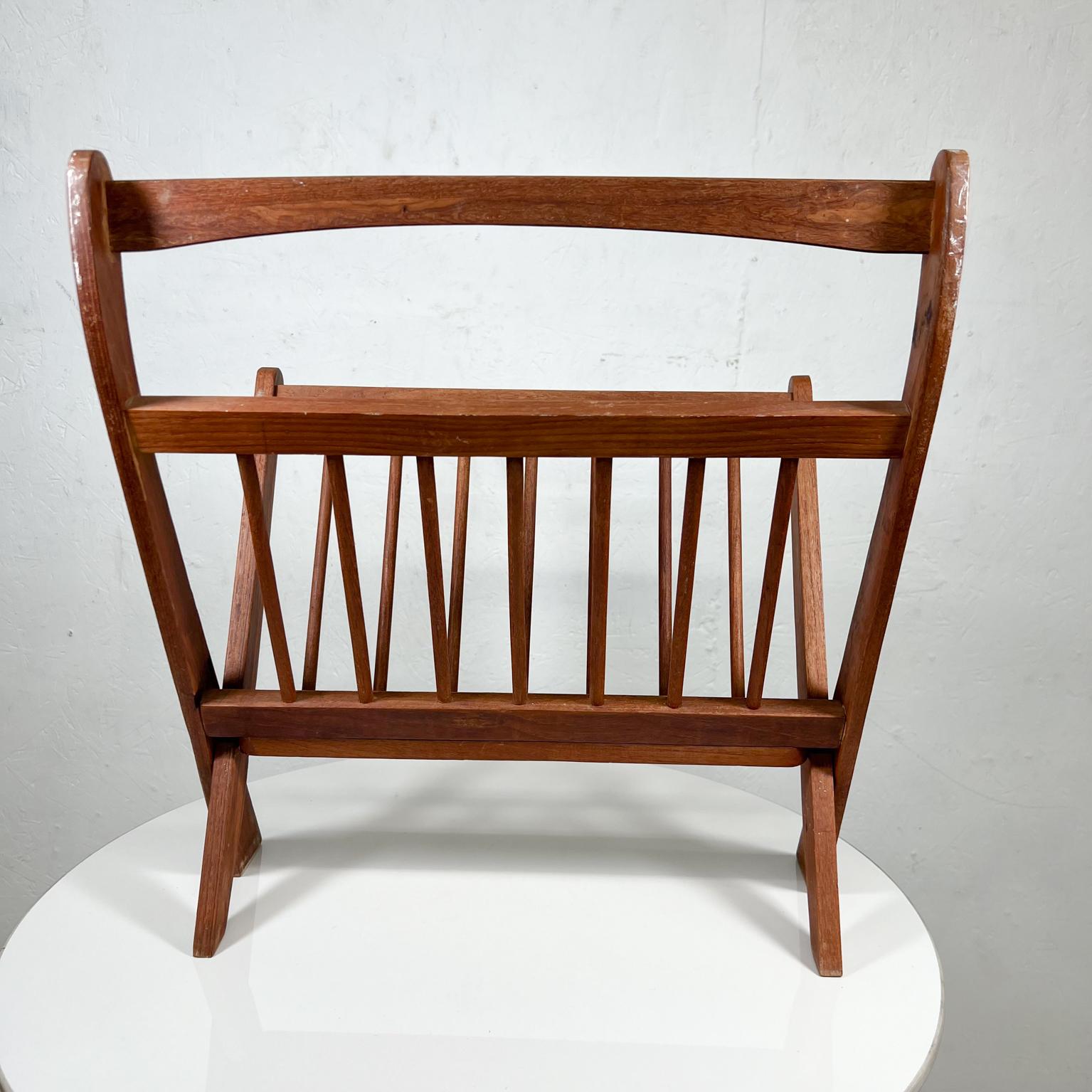 1960s Sculptural Solid Teak Wood Magazine Rack Modern Denmark For Sale ...