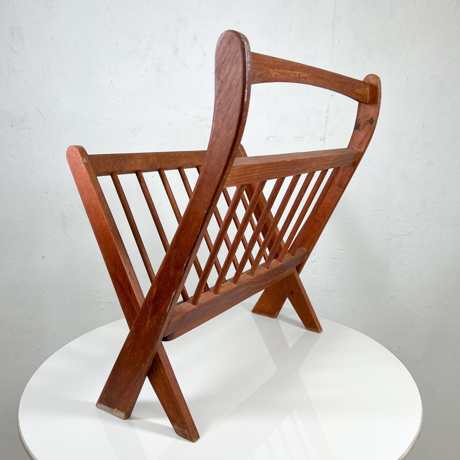 1960s Sculptural Solid Teak Wood Magazine Rack Modern Denmark For Sale ...