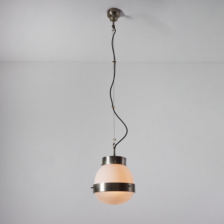 1960s Sergio Mazza Nickeled Brass 'Delta' Pendant for Artemide For Sale ...