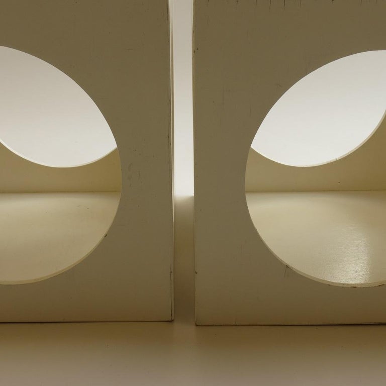1960s Set of 3 White Cube Box Tables Nightstand Storage Boxes at 1stDibs