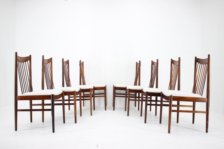 1960s Set of Eight Arne Vodder Palisander Dining Chairs, Denmark For ...