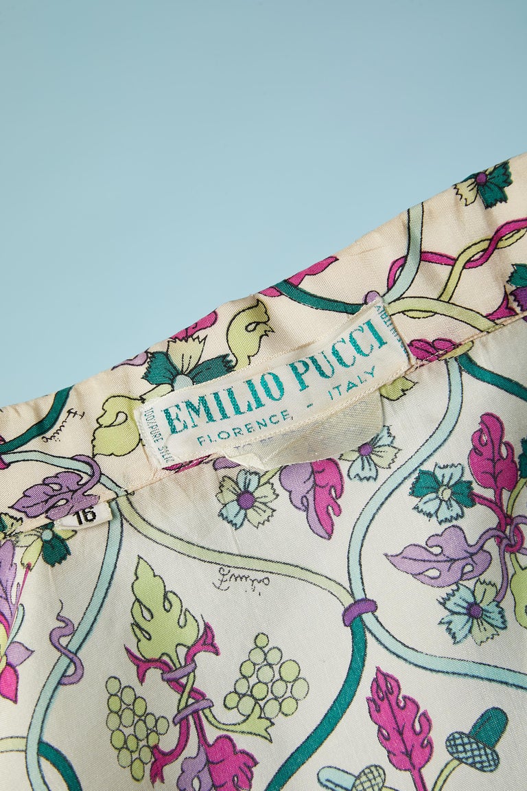 1960's Silk printed shirt Emilio Pucci For Sale at 1stDibs
