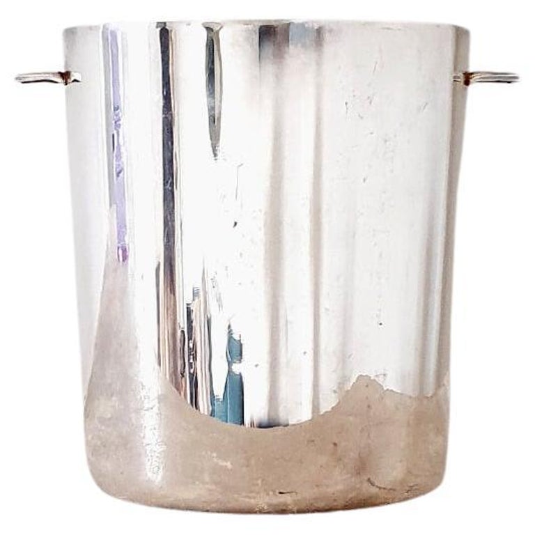 1960s Italian Silver Broggi Milano Ice Bucket For Sale at 1stDibs