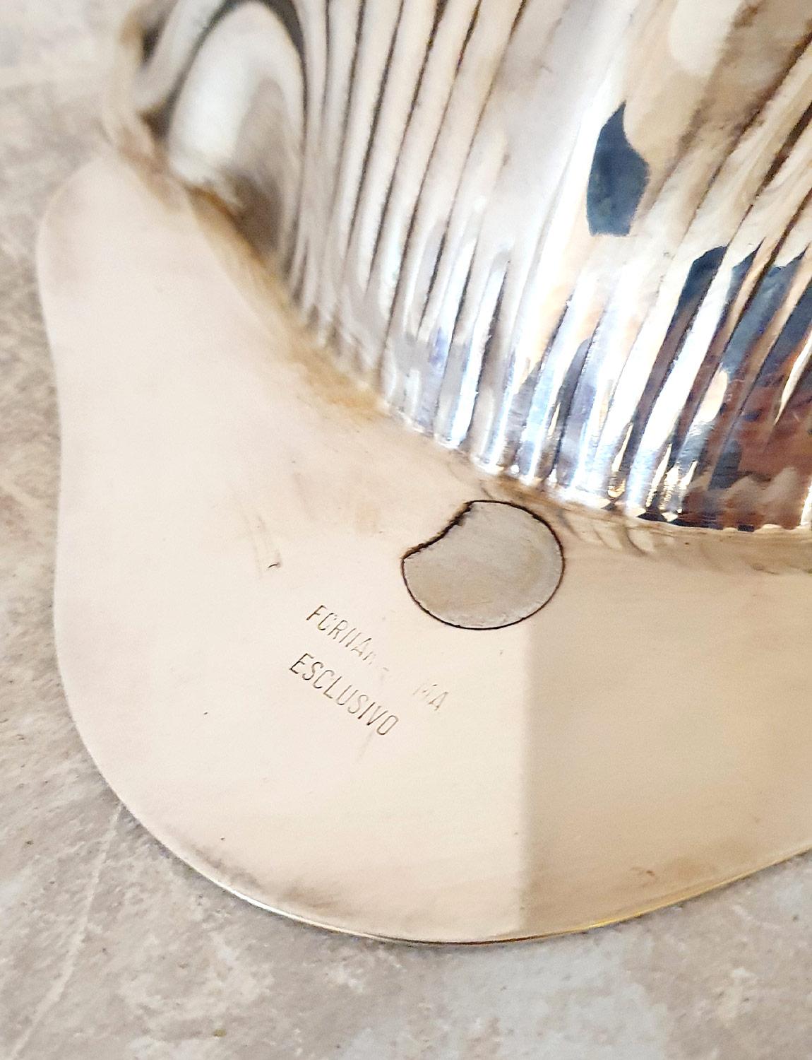 1960s Silver Shell Motif Sweets and Chocolates Bowl For Sale at 1stDibs