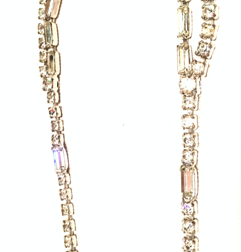 1960'S Silver and Swarovski Crystal Choker Style Necklace By, Kramer Of ...