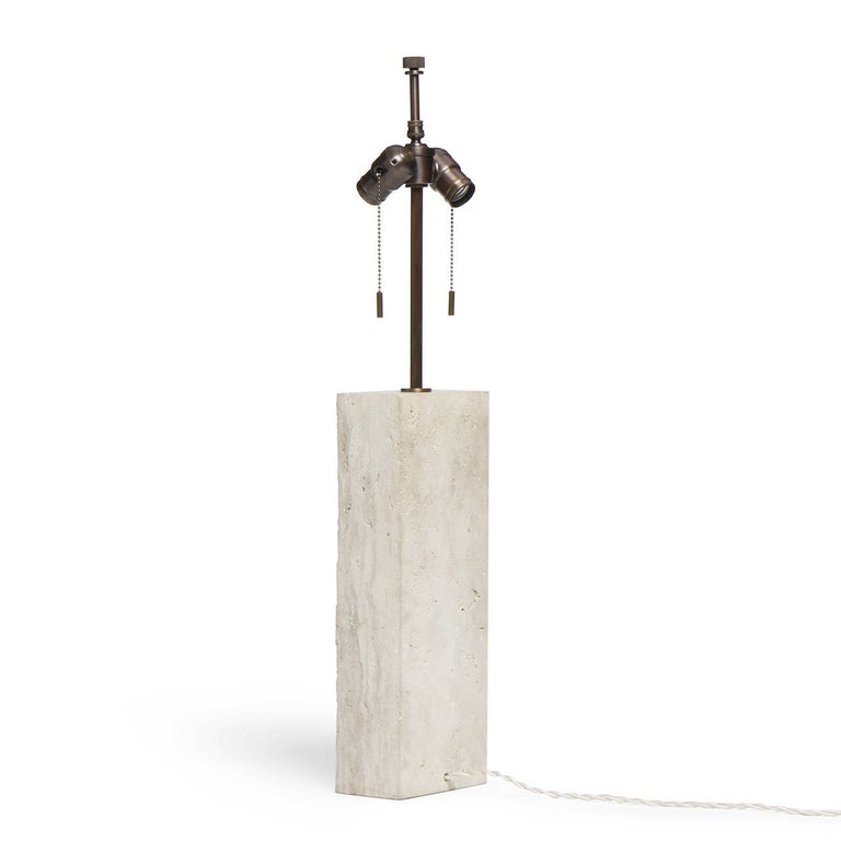 1960s Solid White Limestone Table Lamp by Hansen Lighting Co. For Sale ...