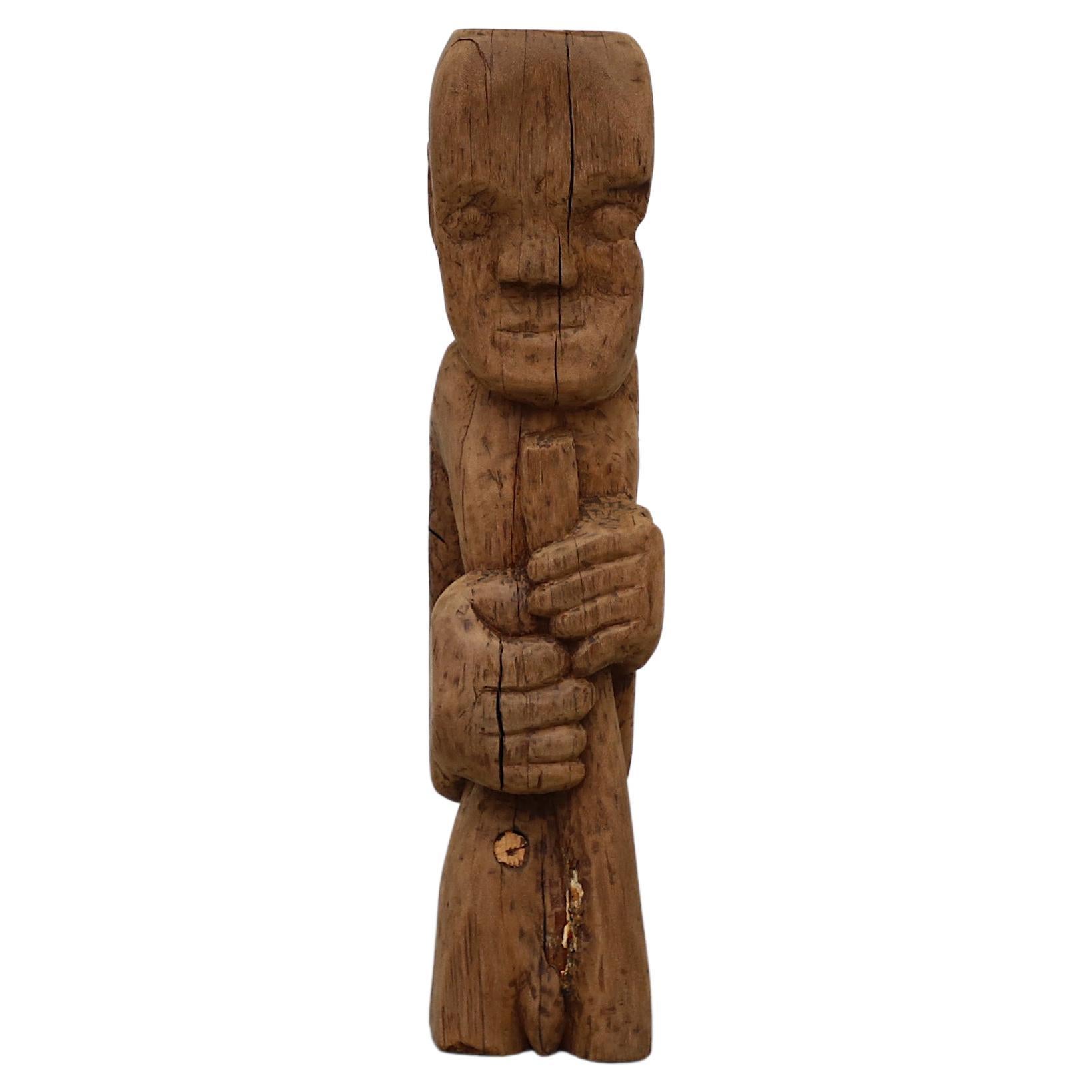 Tom Cramer Primitive American Folk Art Carved Figural Totem Sculpture ...