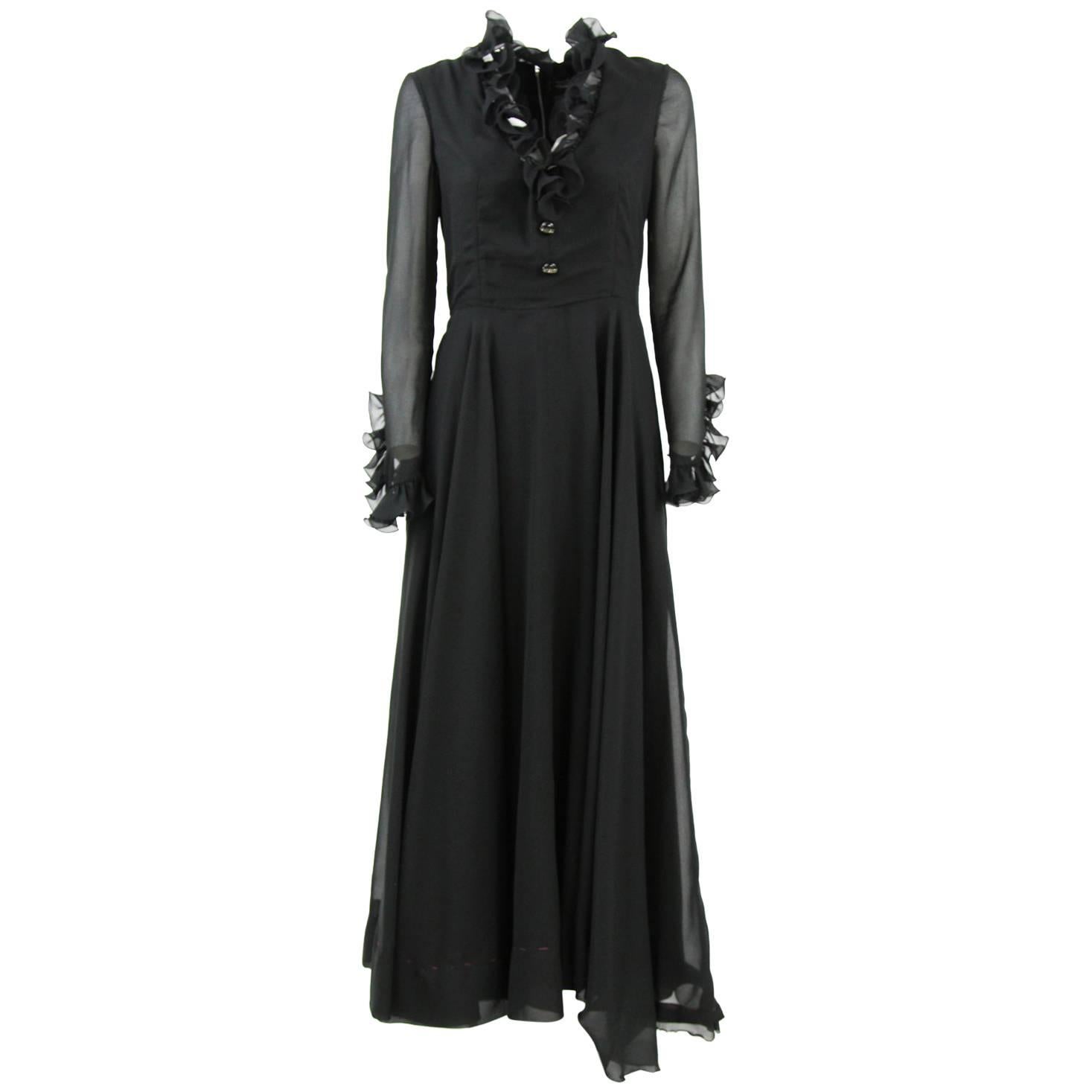 1958 Sorelle Fontana Haute-Couture Black Wool Fox-Fur Coat Owned By Ava ...