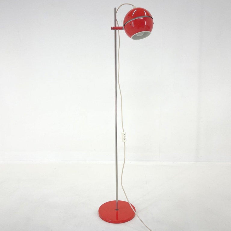 1960's, Space Age Red Floor Lamp, Germany For Sale at 1stDibs