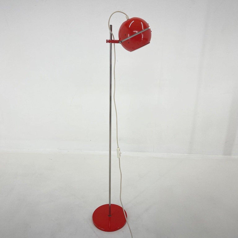 1960's, Space Age Red Floor Lamp, Germany For Sale at 1stDibs