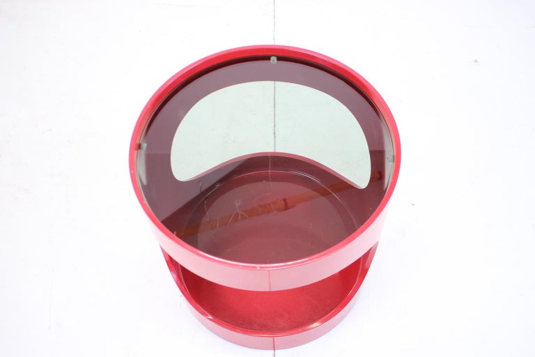 1960s Space Age Side Table "Luna" with Glass Top by Opal, Germany For ...