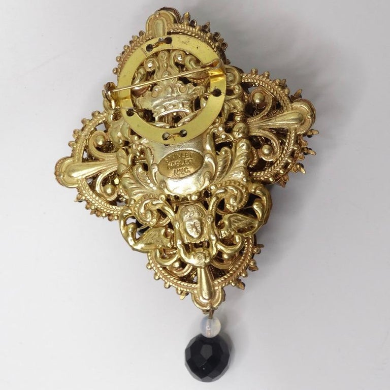 1960s Stanley Hagler Moonstone Brooch For Sale at 1stDibs