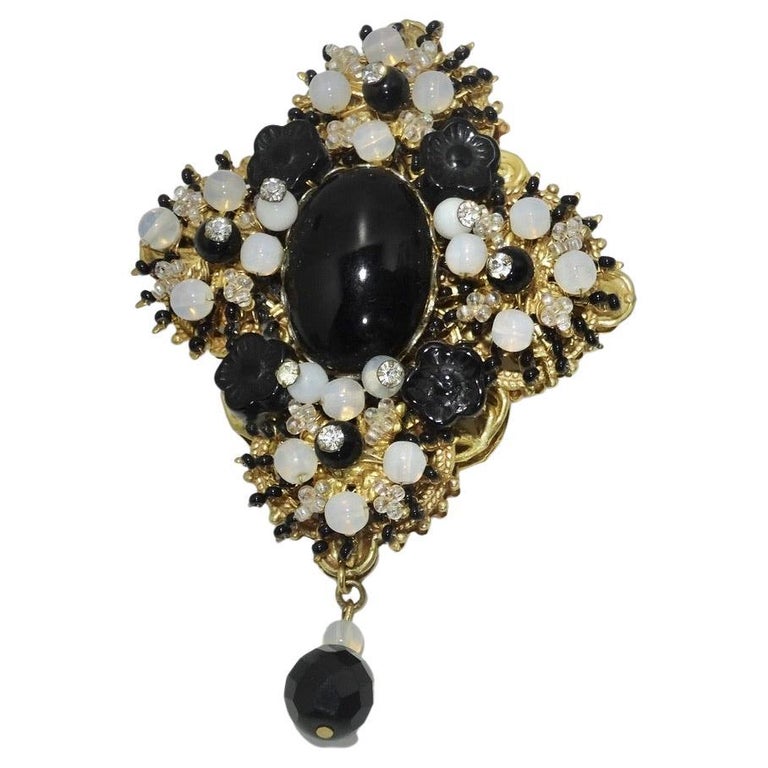 1960s Stanley Hagler Moonstone Brooch For Sale at 1stDibs