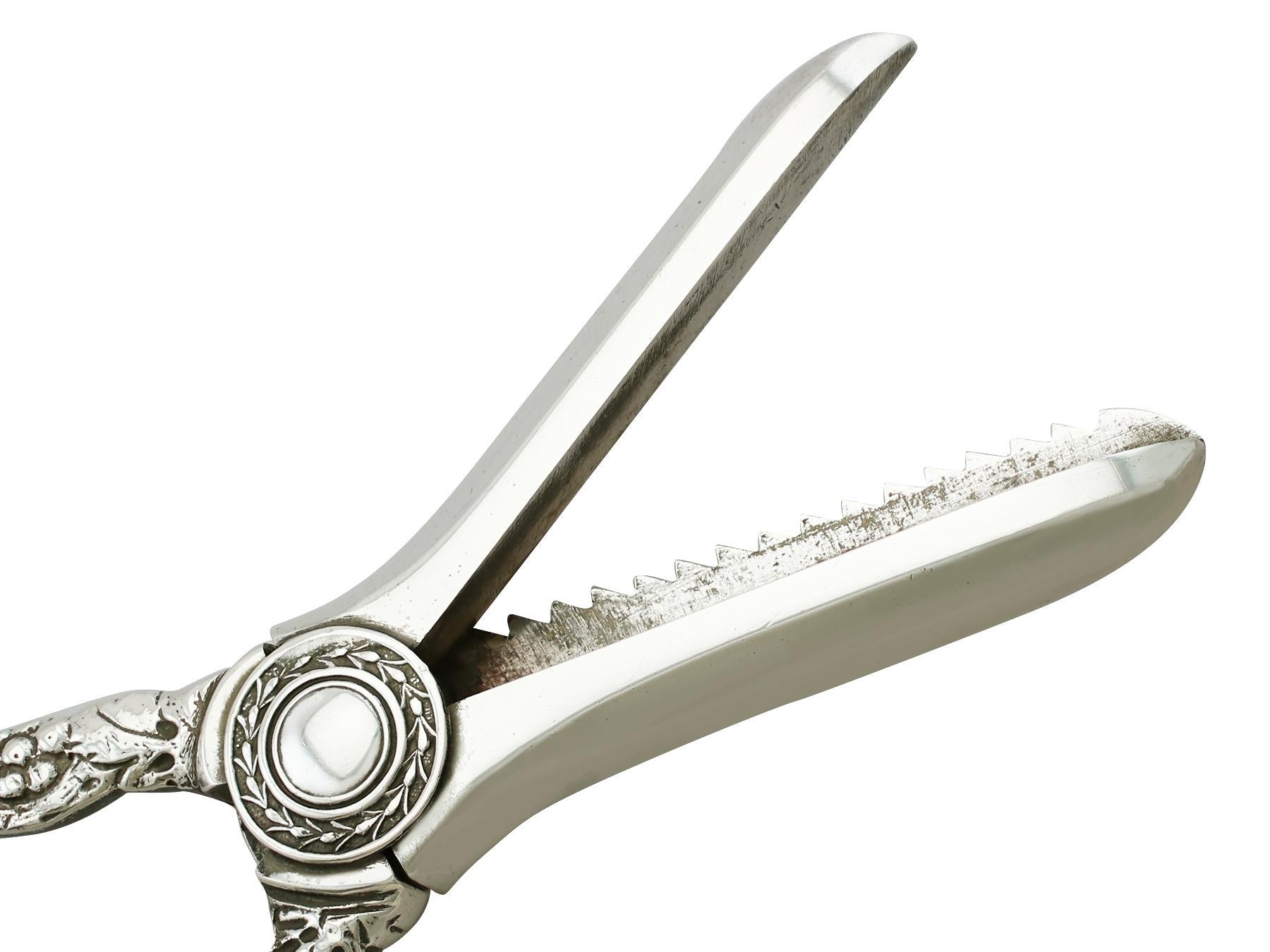 1960s Sterling Silver Grape Shears at 1stDibs