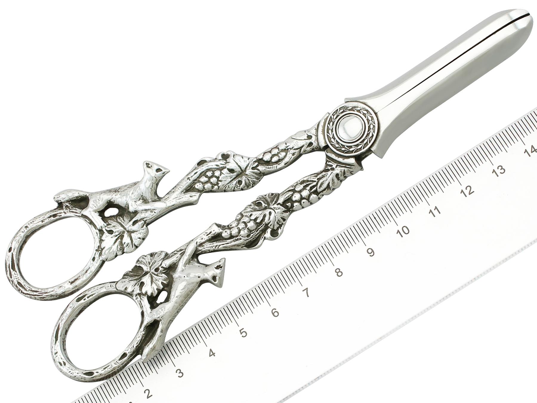 1960s Sterling Silver Grape Shears at 1stDibs