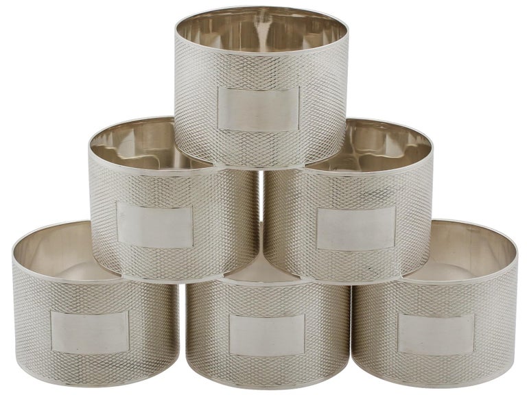 1960s Sterling Silver Napkin Rings at 1stDibs