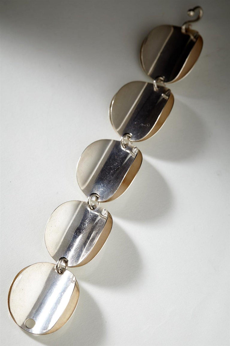 1960s Sterling Silver Scandinavian Modern Bracelet by Tone Vigeland ...