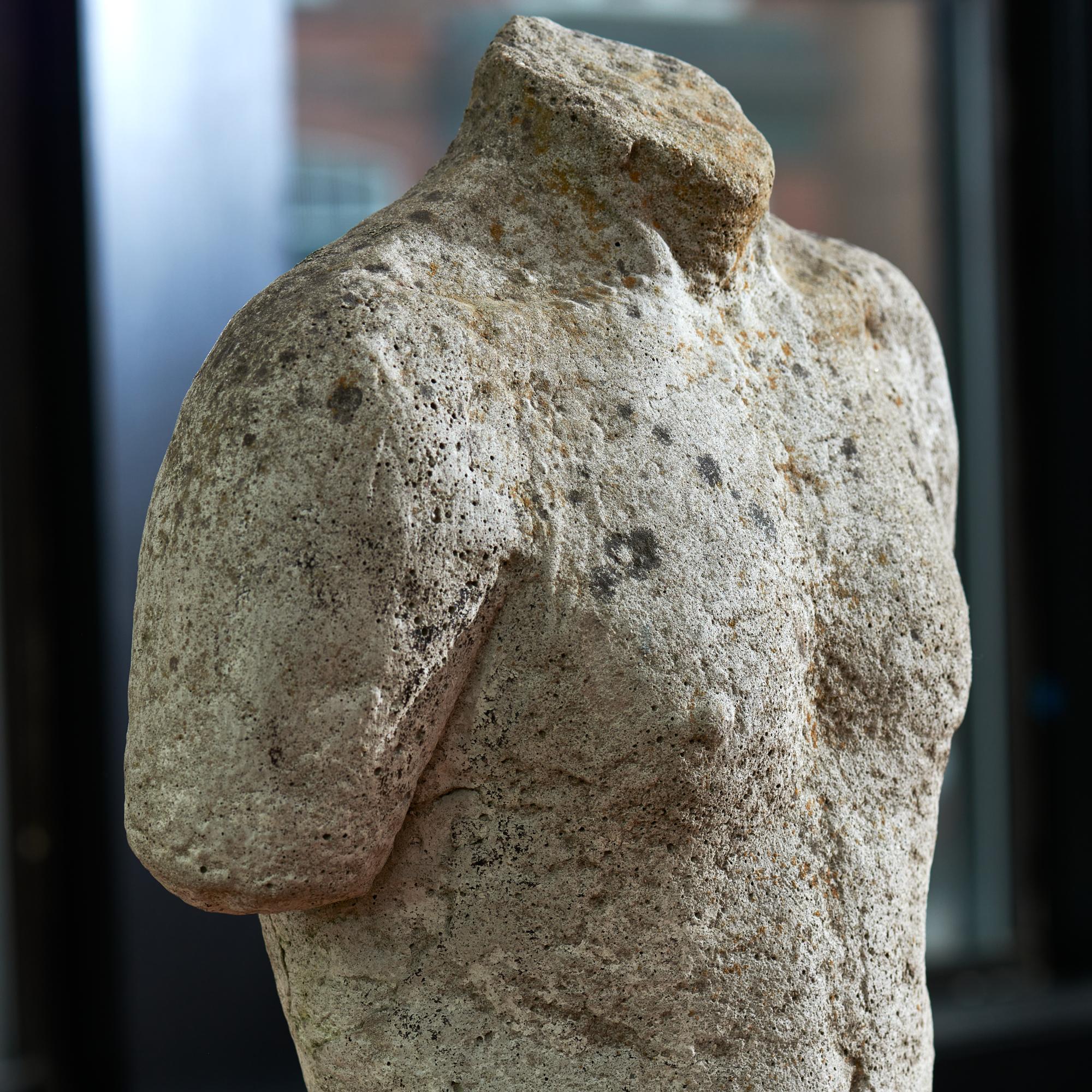 1960s Stone Italian Male Nude Torso Sculpture at 1stDibs