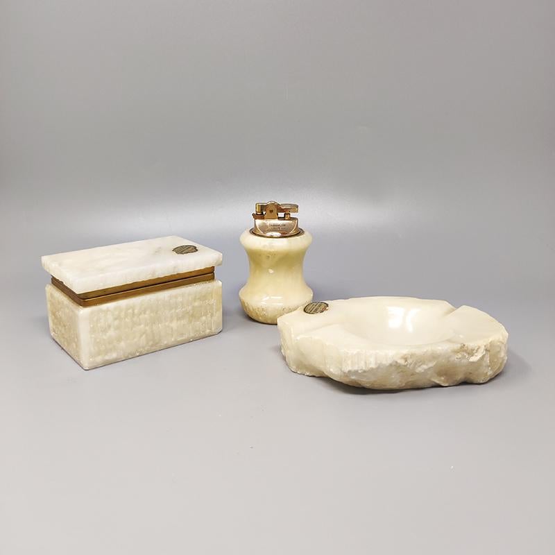 1960s Stunning Alabaster Smoking Set by Romano Bianchi, Made in Italy ...