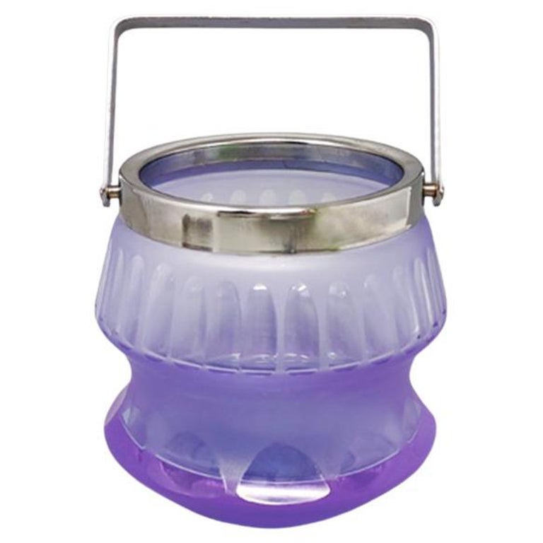 1960s Stunning Purple Ice Bucket Hand Carved In Murano Glass. Made in ...
