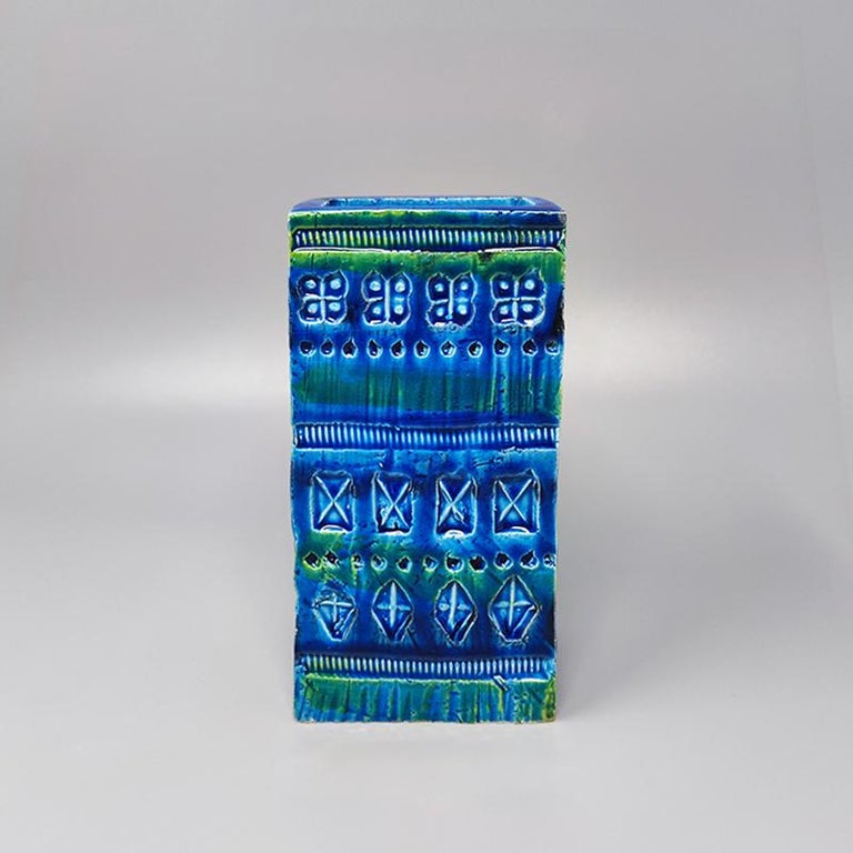 1960s, Stunning Vase by Aldo Londi for Bitossi "Blue Rimini Collection ...