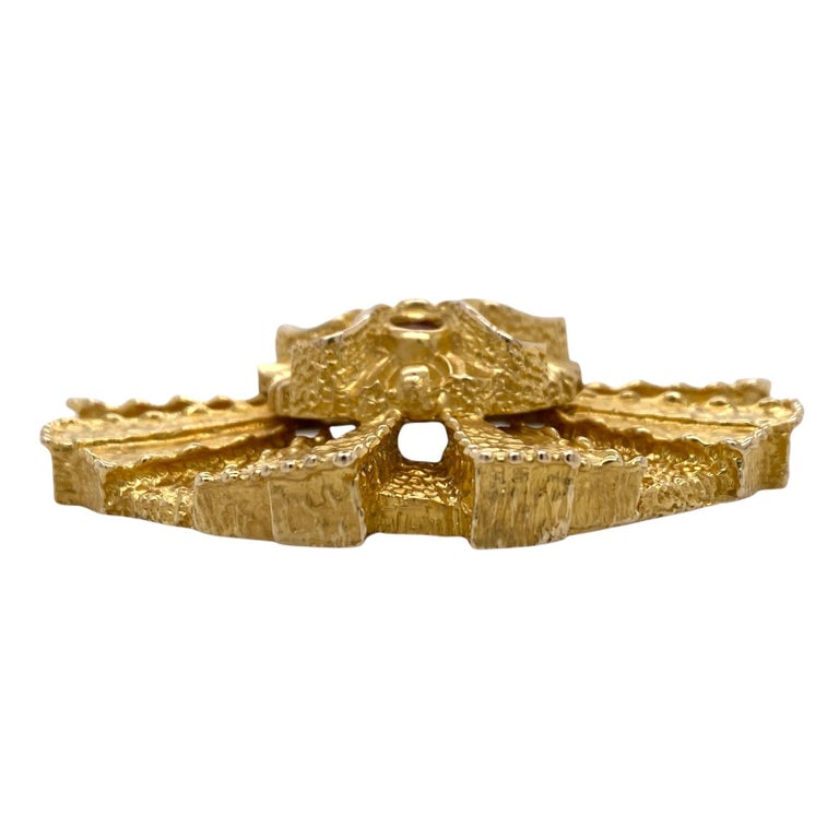 1960's Sunburst Viking Diamond Ruby 14 Karat Yellow Gold Vintage ...