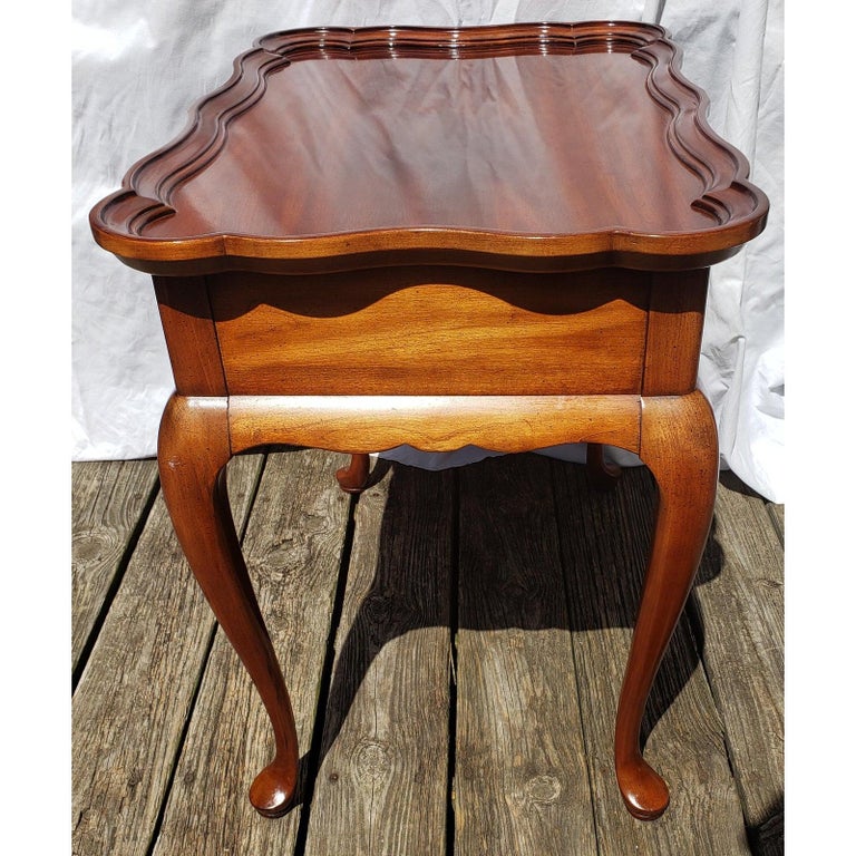 1960s Superior Furniture Solid Walnut Scallop Top Side Tables, a Pair ...