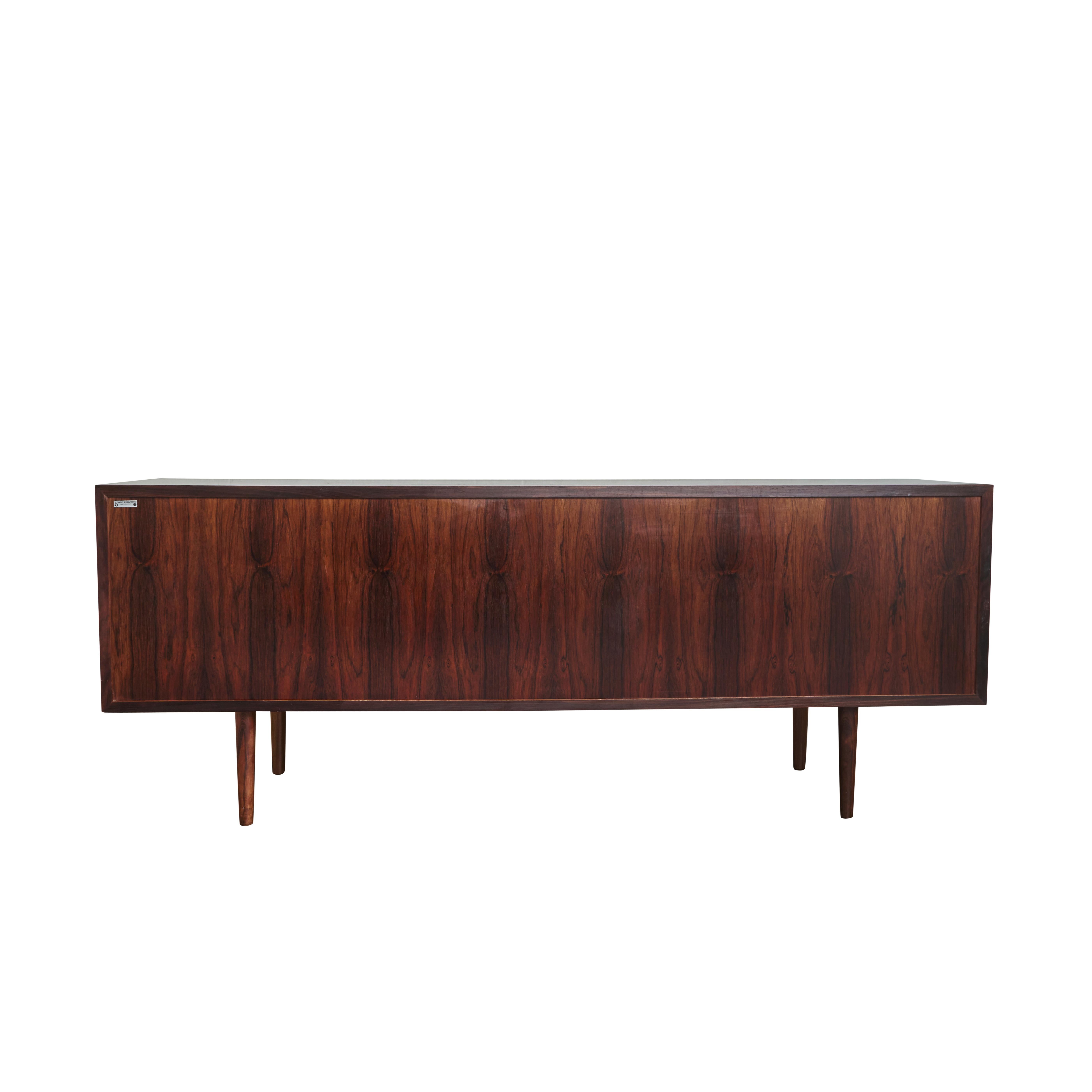 1960s Svend Aage Laresen Tambour Door Rosewood Credenza for Faarup ...