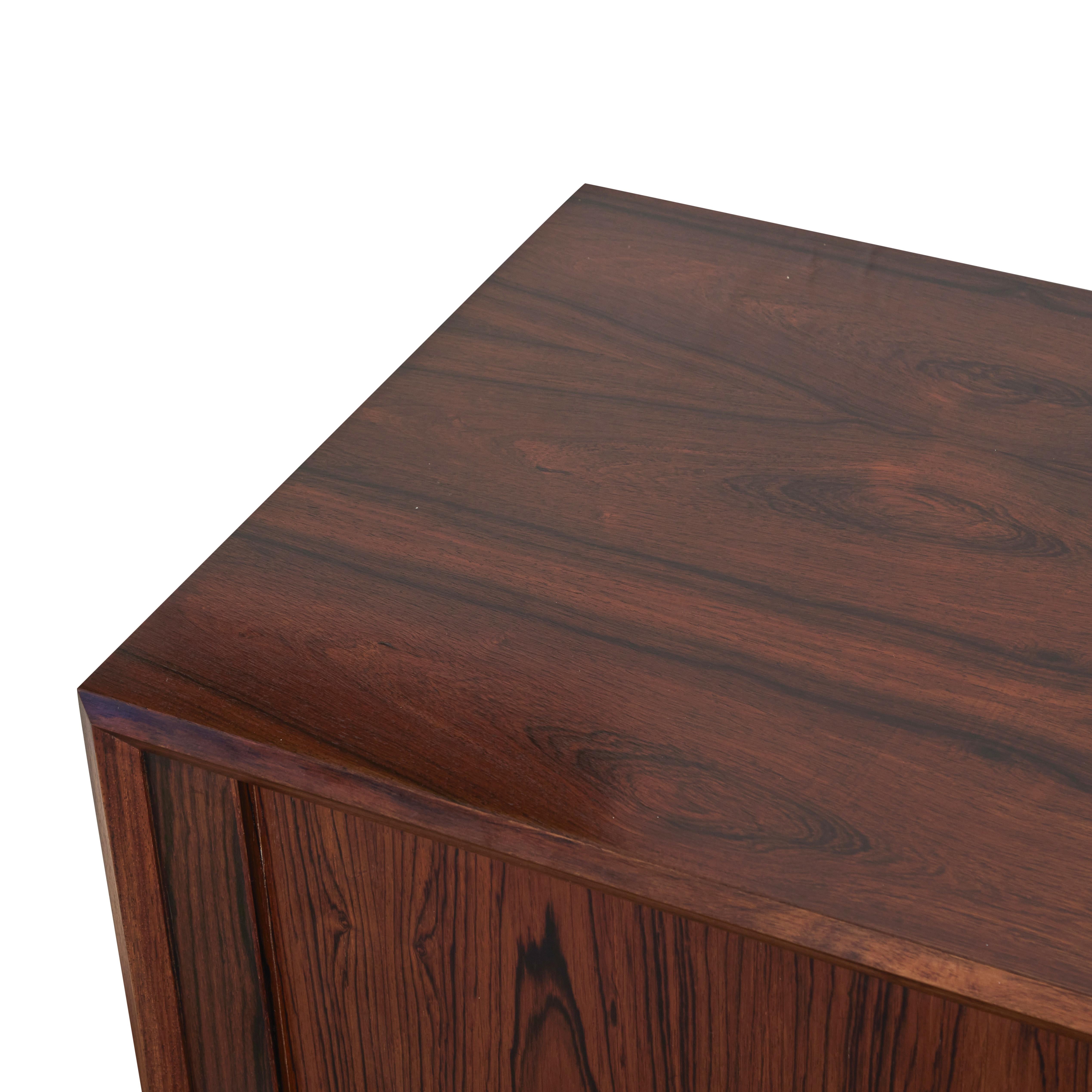 1960s Svend Aage Laresen Tambour Door Rosewood Credenza for Faarup ...