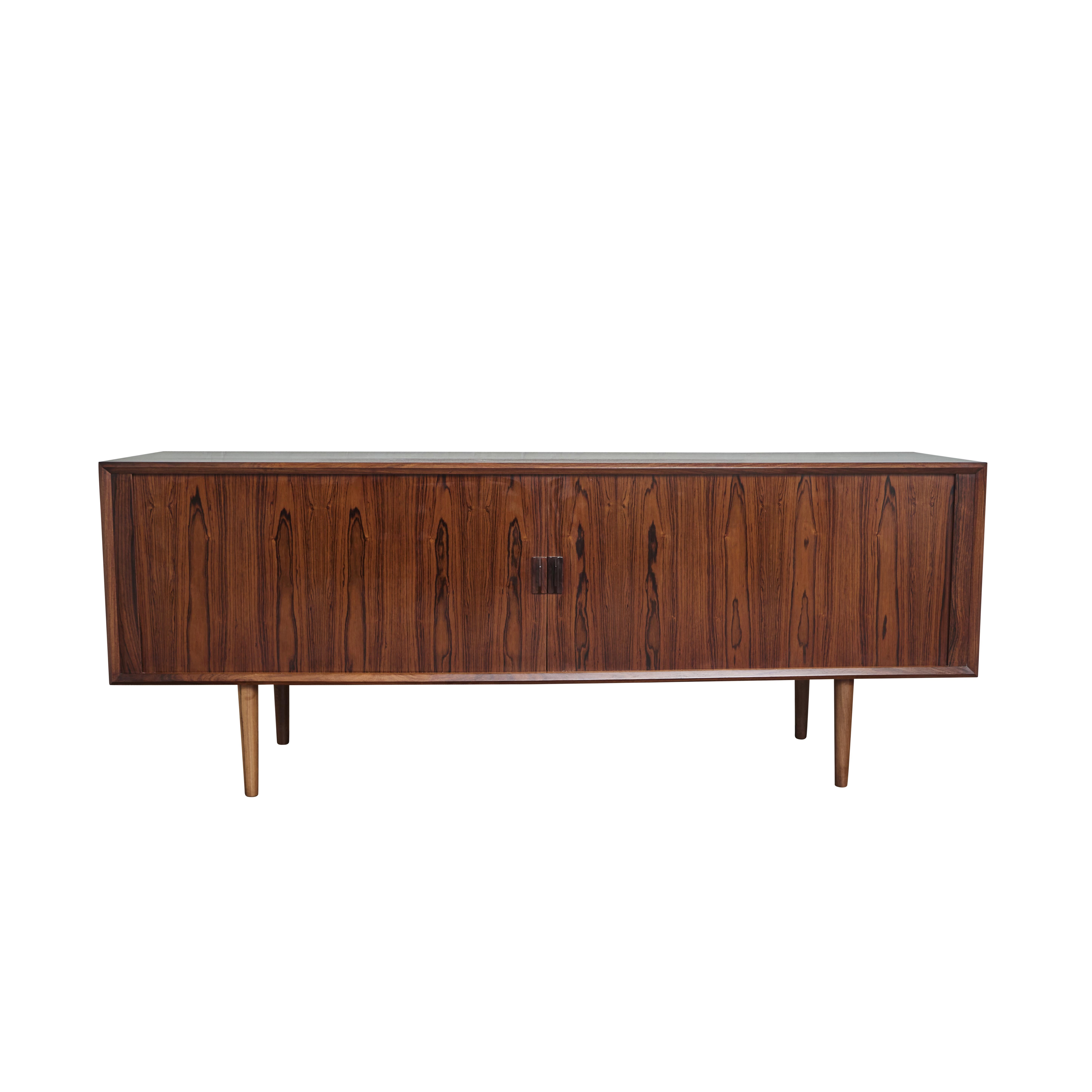 1960s Svend Aage Laresen Tambour Door Rosewood Credenza for Faarup ...
