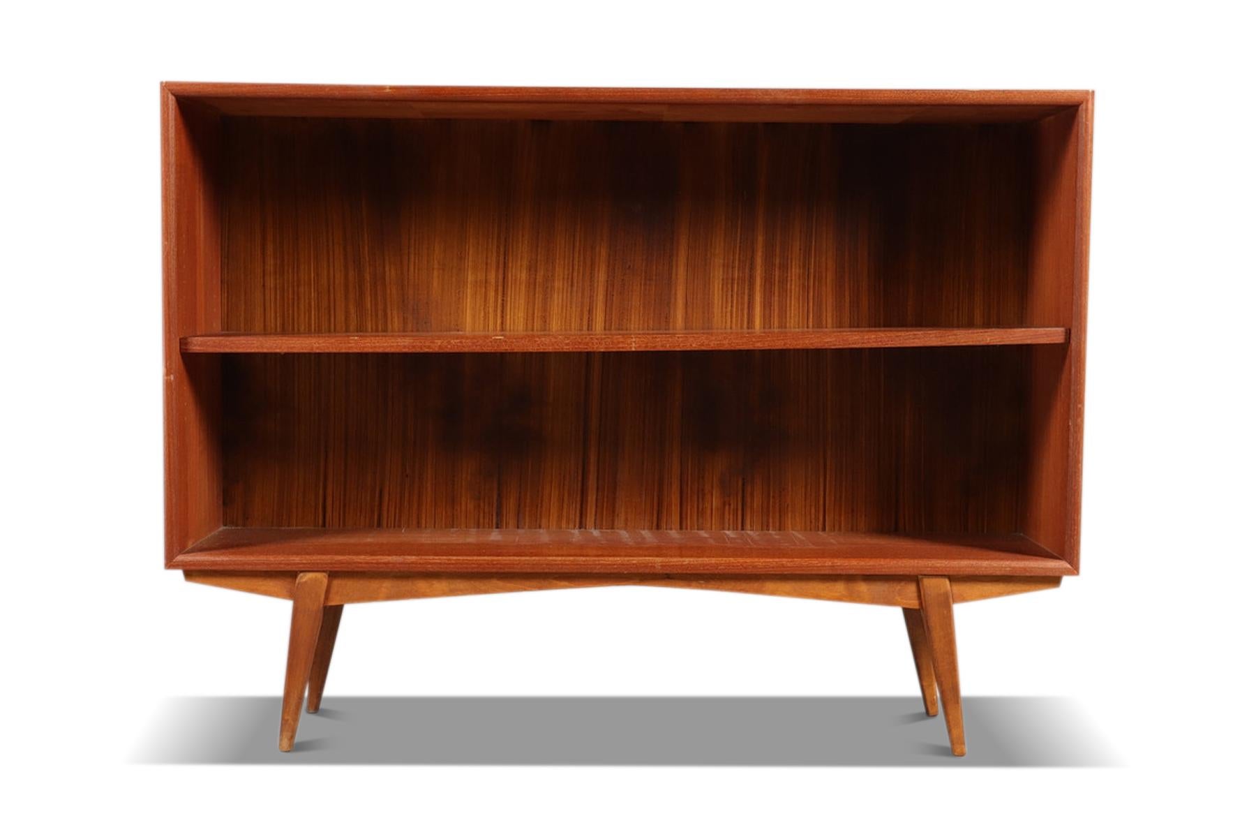 1960s Swedish Modern Narrow Teak Bookshelf For Sale at 1stDibs