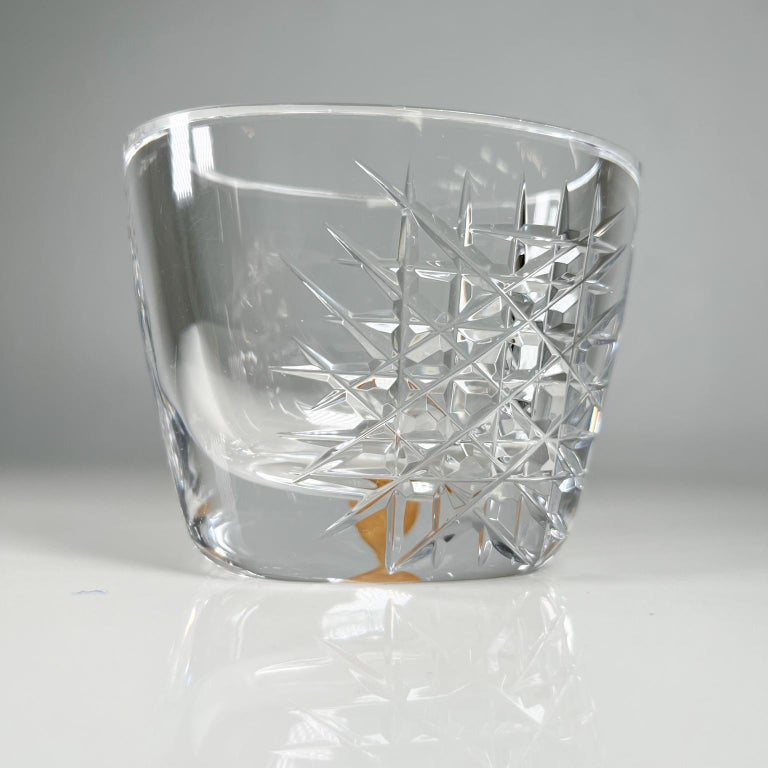1960s Swedish Vintage Orrefors Crystal Glass Vase For Sale at 1stDibs