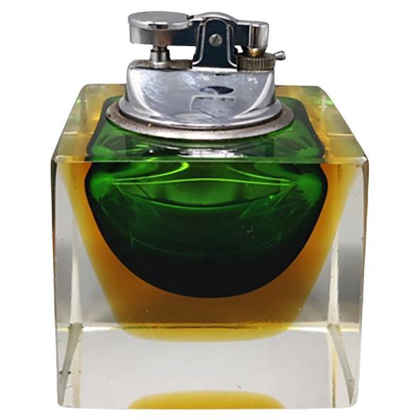 1960s Table Lighter in Murano Sommerso Glass by Flavio Poli for Seguso ...