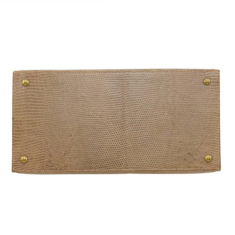 1960s Taupe Reptile Effect Handbag For Sale at 1stDibs