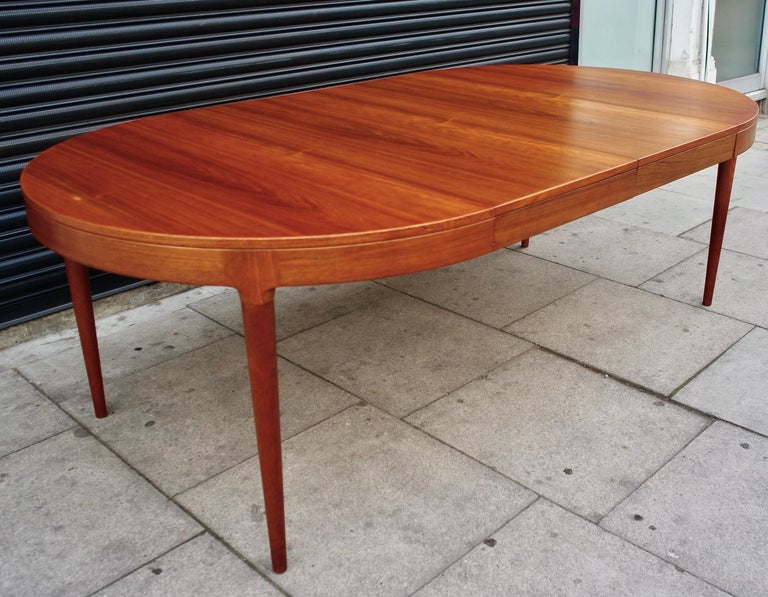 1960s Teak Neils O Moller Danish Round Extendable Dining Table For Sale ...