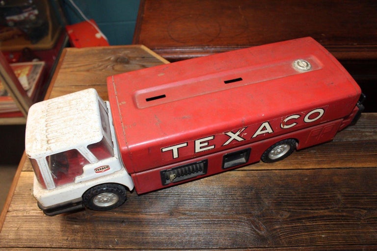 1960s Texaco Oil Gas Metal Toy Tanker Truck at 1stDibs