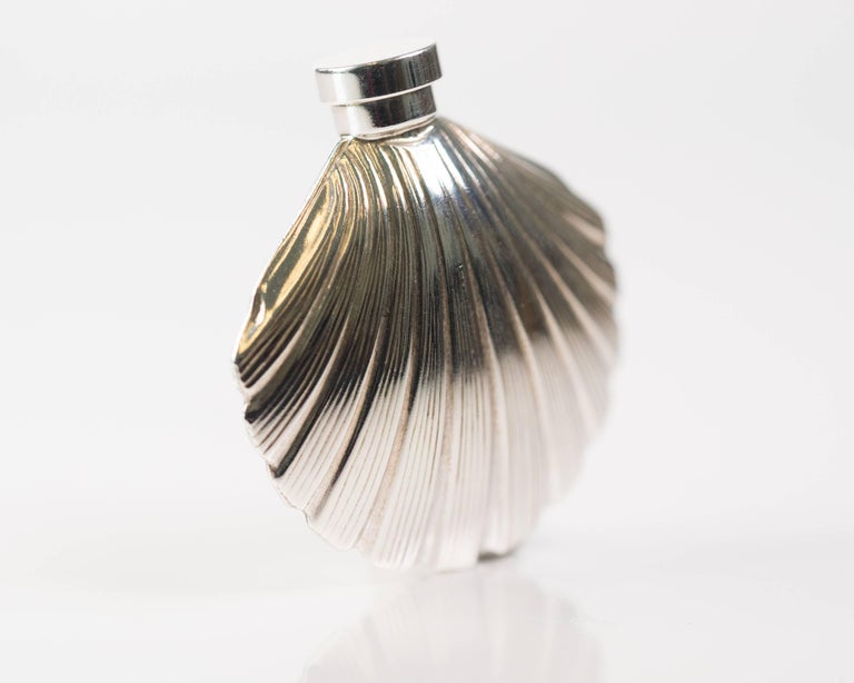 1960s Tiffany and Co. Sterling Silver Scallop Sea Shell Perfume Bottle ...