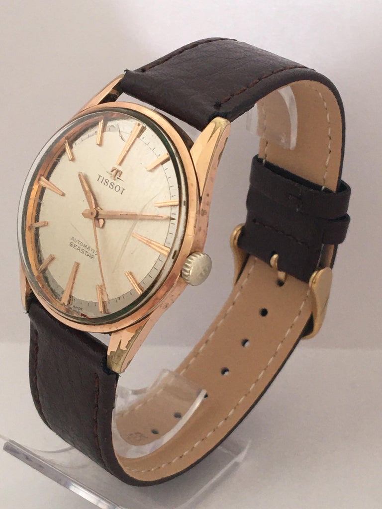 1960s TISSOT Automatic Seastar Gold-Plated Vintage Watch For Sale at ...