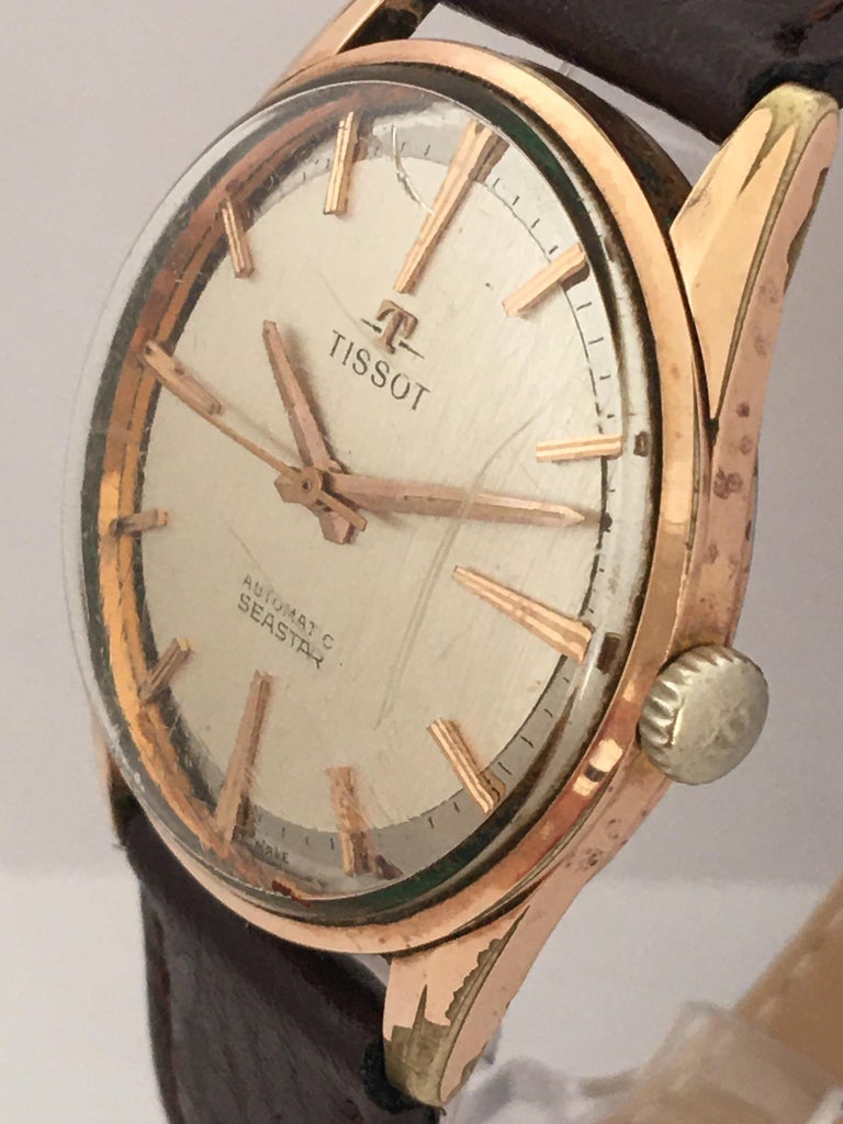1960s TISSOT Automatic Seastar Gold-Plated Vintage Watch For Sale at ...