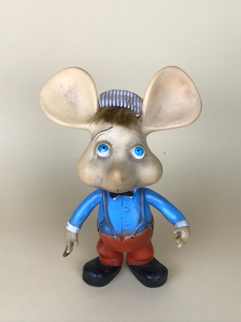 1960s Topo Gigio Mouse Rubber Squeak Toy Made in Italy with Original ...