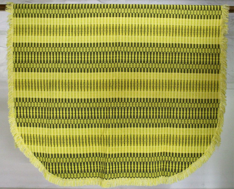 1960s Traditional Welsh Wool Tapestry Blanket Yellow and Black Bed ...