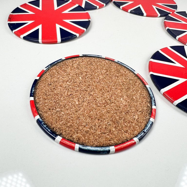1960s UK Vintage British Bar Coasters Union Jack Set of Six For Sale at ...