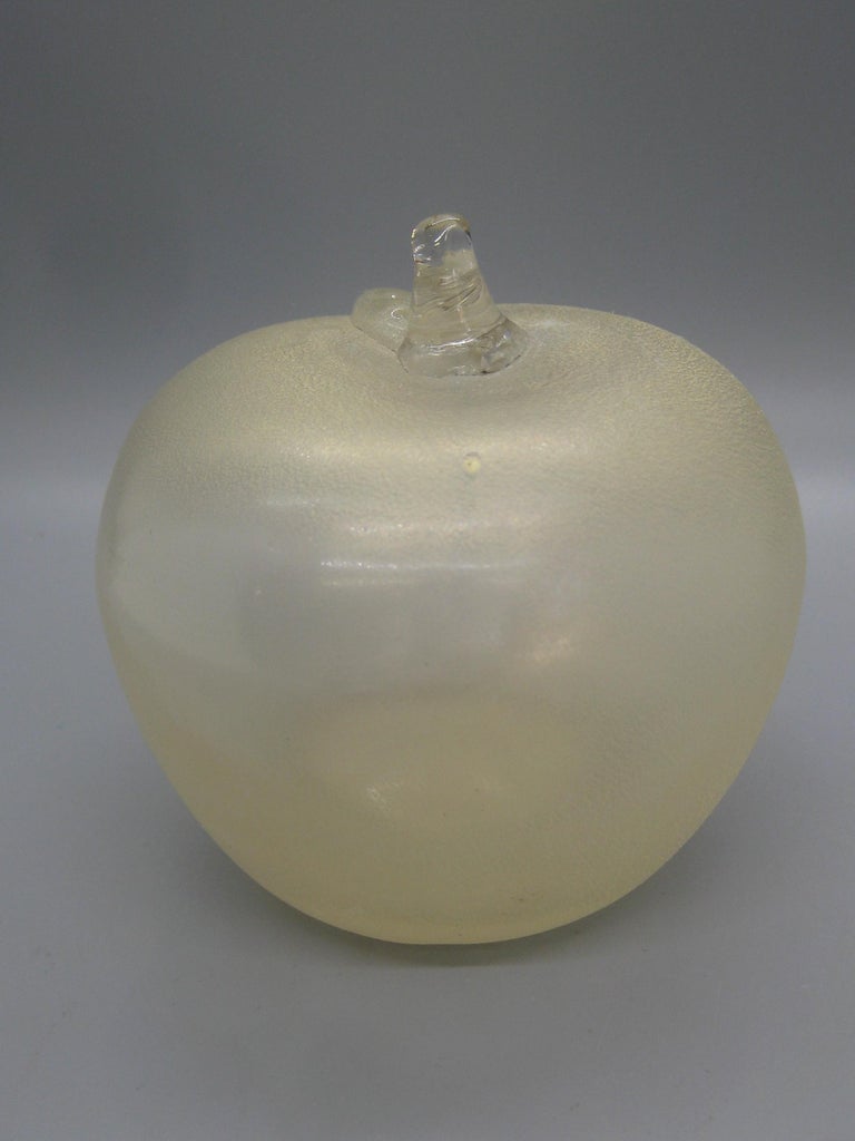 1960's Venetian Italian Murano Art Glass Gold Figural Fruit Apple ...
